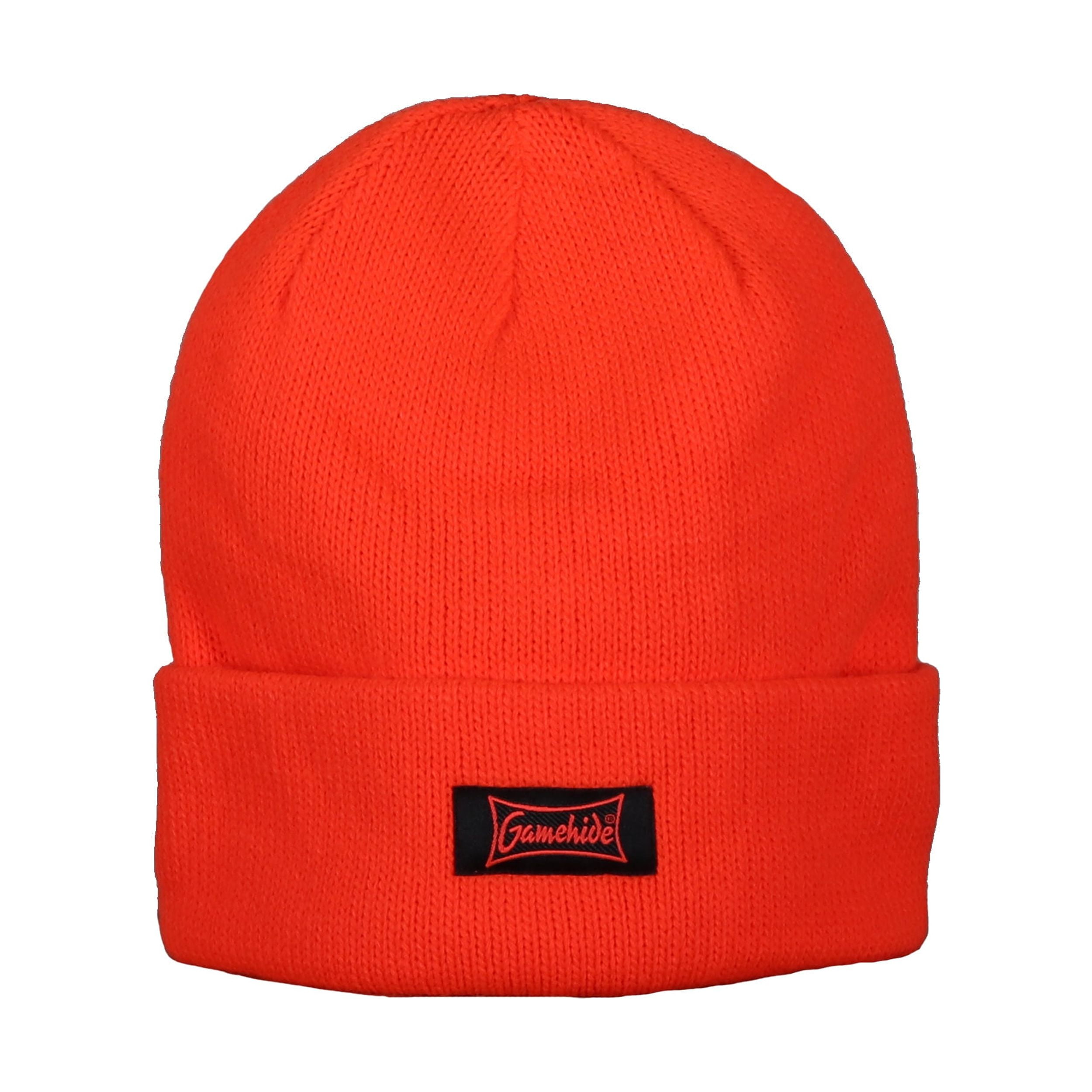 Gamehide Hat Fleece Lined Knit Insulated Blaze Orange - OS - Walmart.com