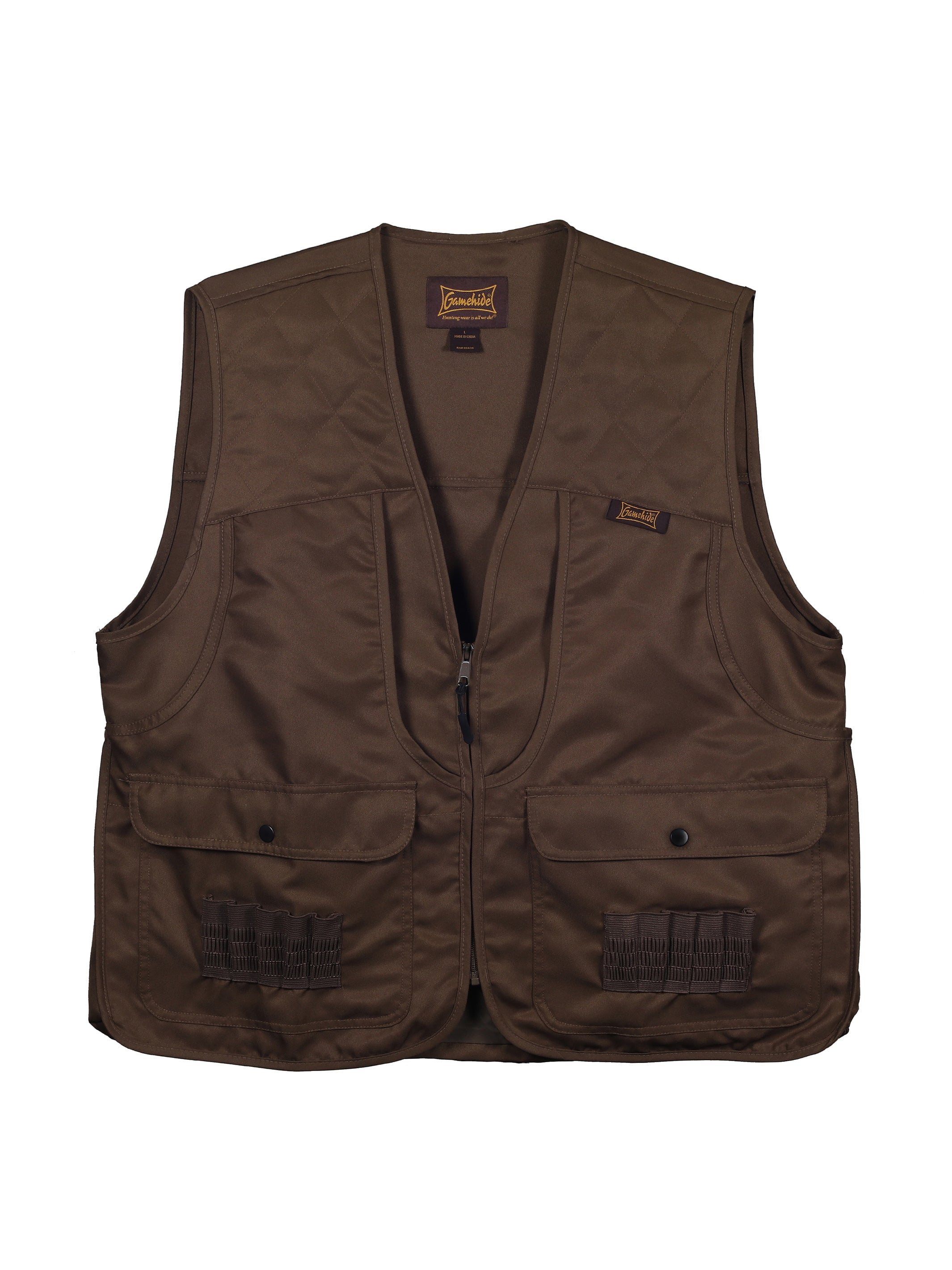 Gamehide Vest Lightweight Upland Small Game Hunting Dark Brown - Large ...