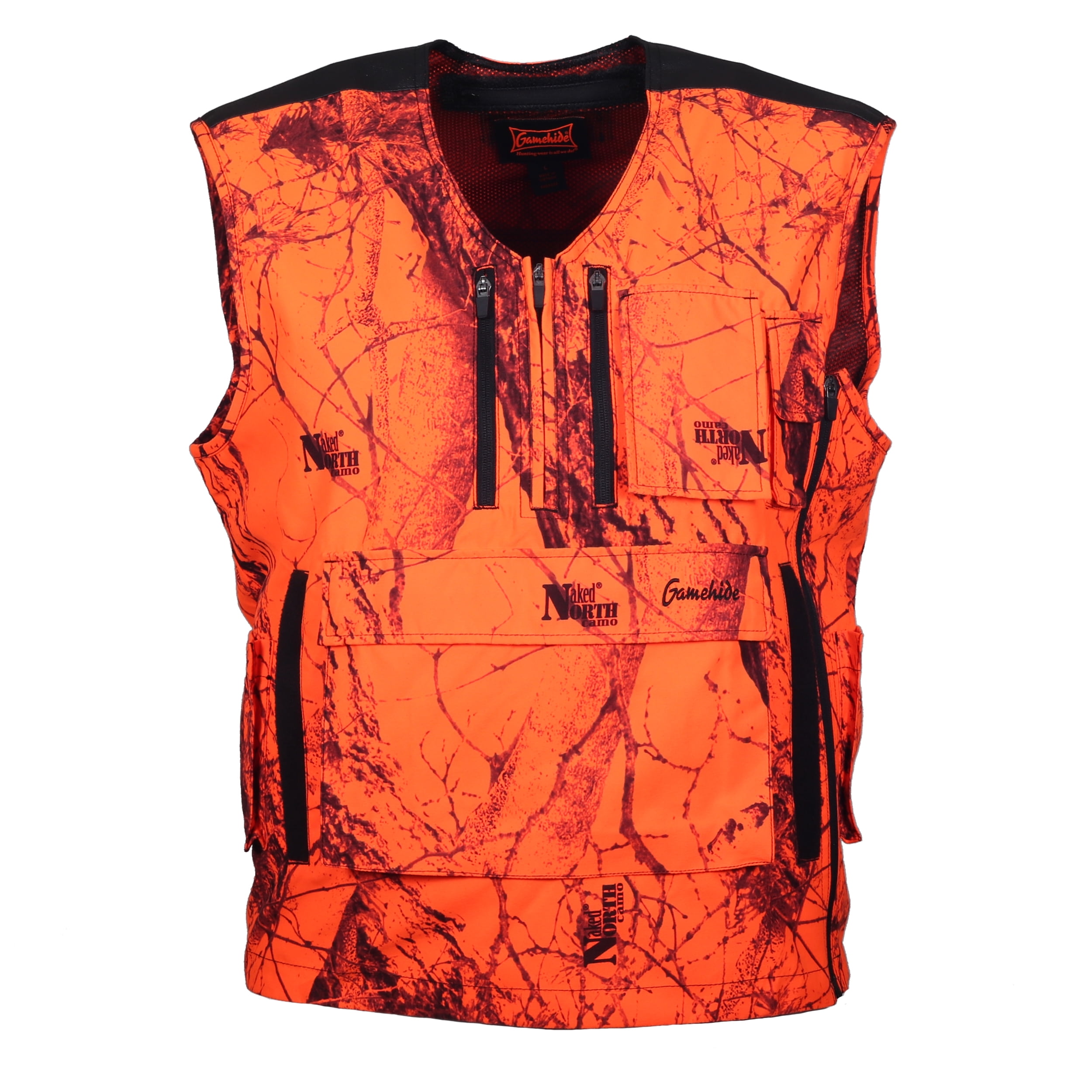 Gamehide Vest Mountain Pass Extreme Big Game Hunting Blaze Orange Camo ...