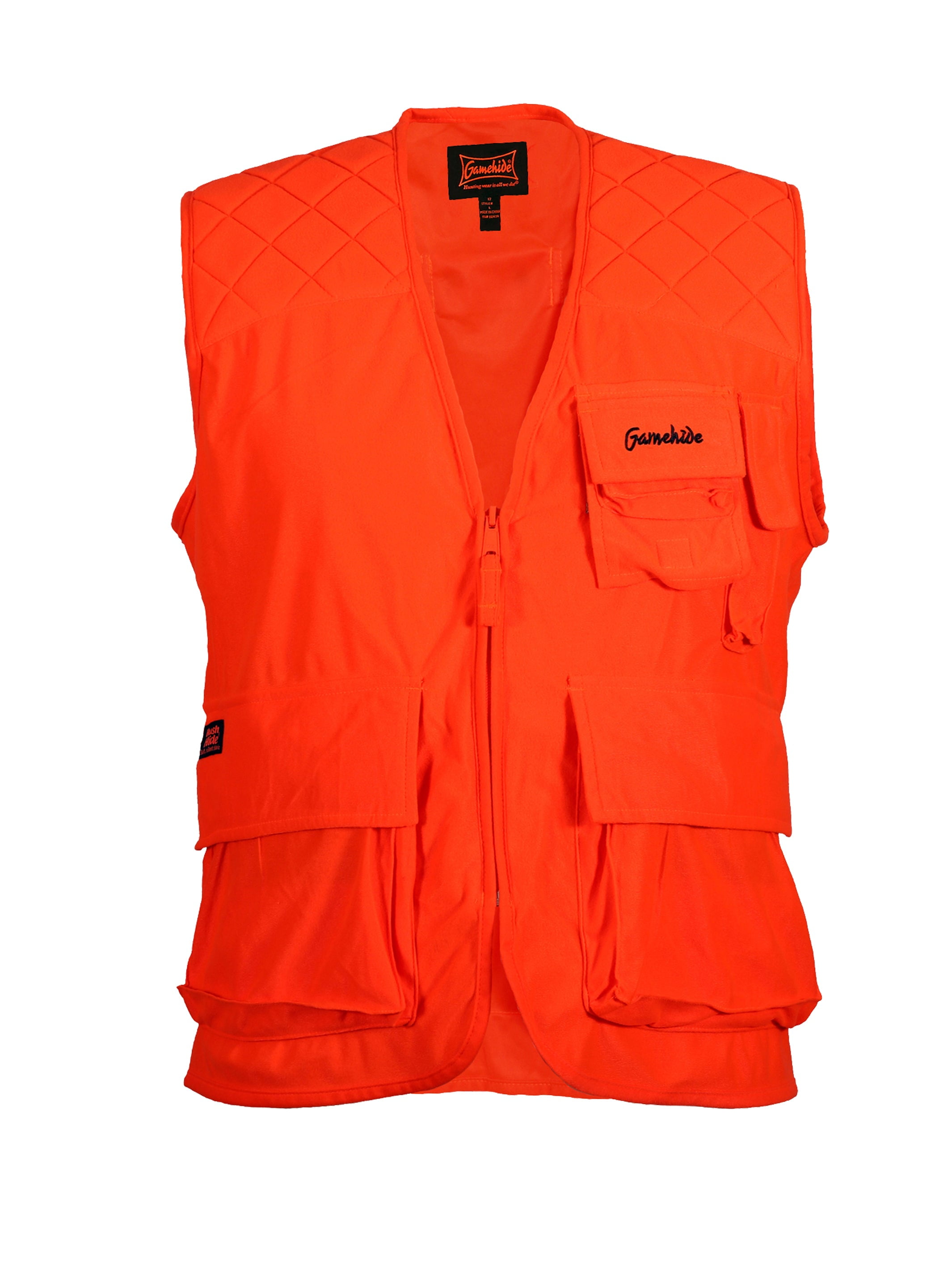 Gamehide Vest Sneaker Big Game Hunting Front Zipper Blaze Orange - 4X ...