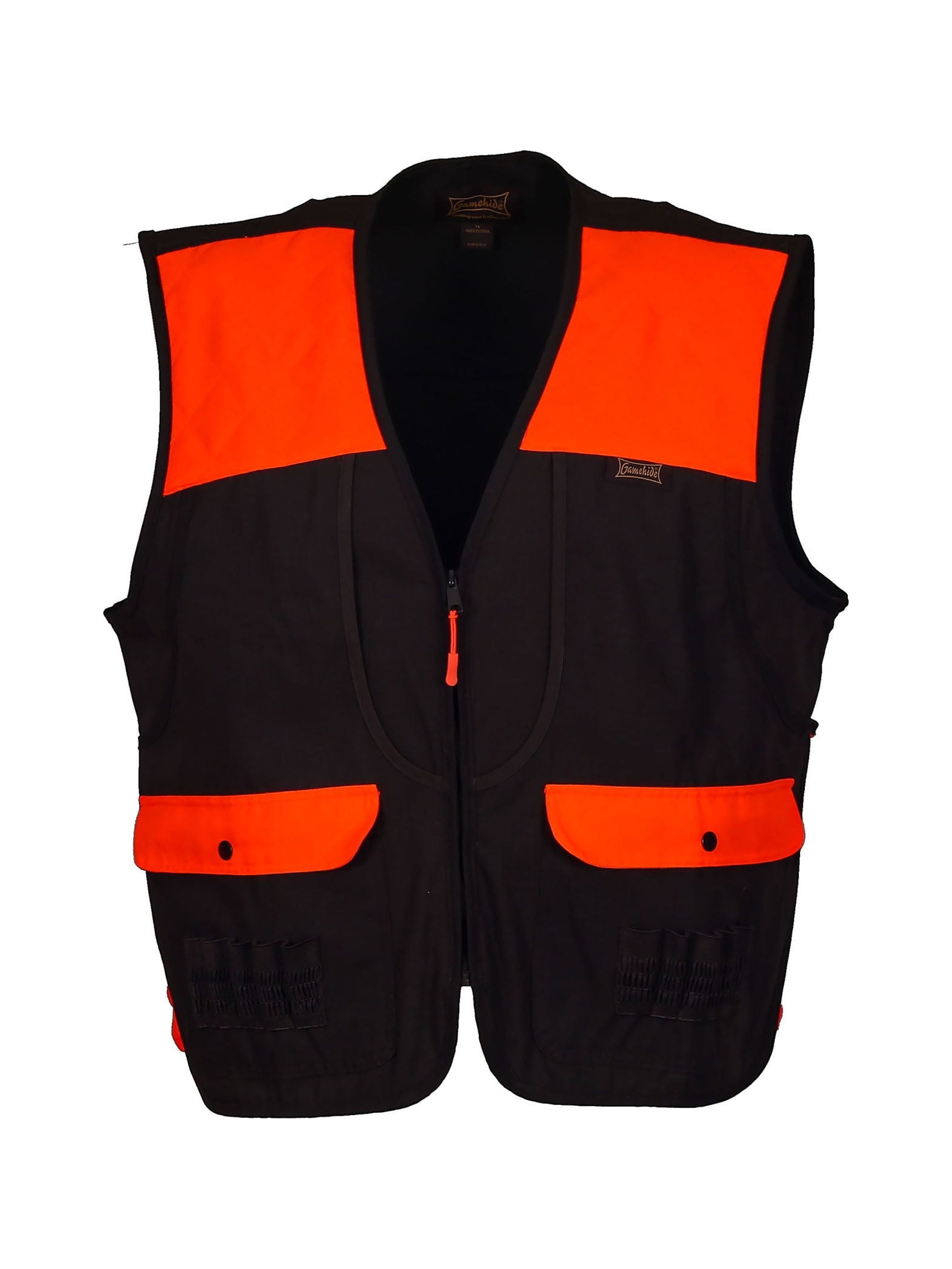 Gamehide Vest Upland Hunting Shelterbelt Mid-Weight Dark Brown/Orange ...