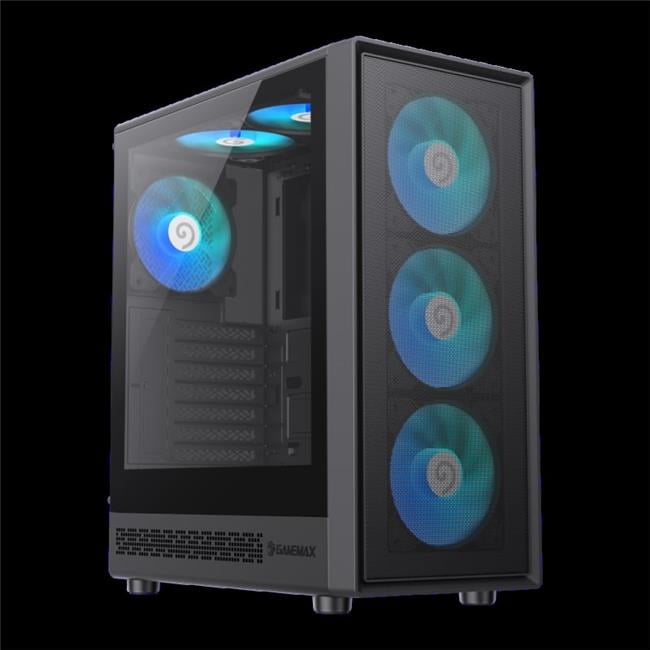Gamemax STORM 2 AB ATX Mid Tower Gaming Case - 6 Fans ARGB Black ...
