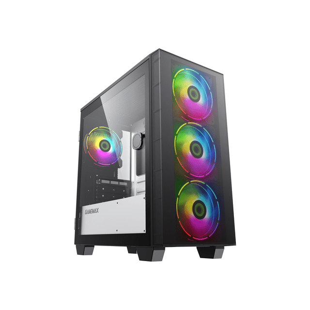 Gamemax Aero Mini Black USB3.0 Tempered Glass Micro ATX Gaming Computer ...
