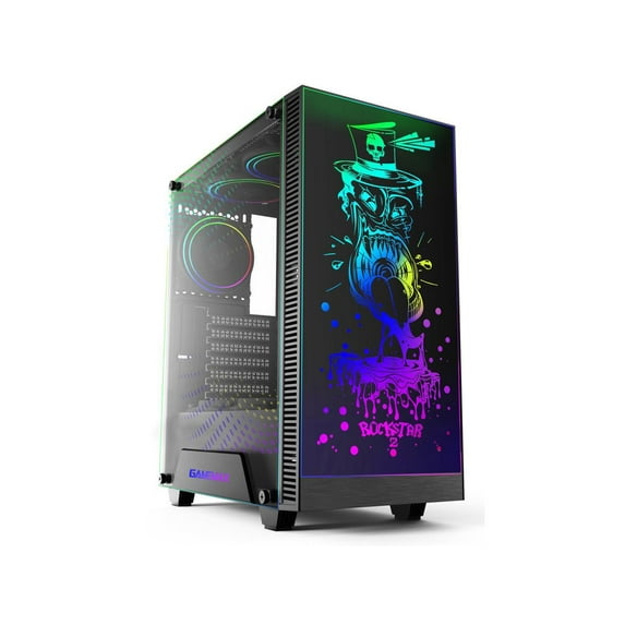 Gamemax RockStar 2 Black USB3.0 Tempered Glass ATX Mid Tower Gaming ...