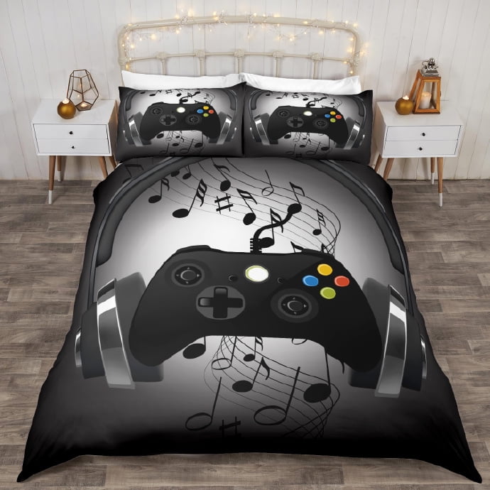 Gamepad Bedding Cover Queen Size,Play Gamer Bedding Set Kids Young Man ...