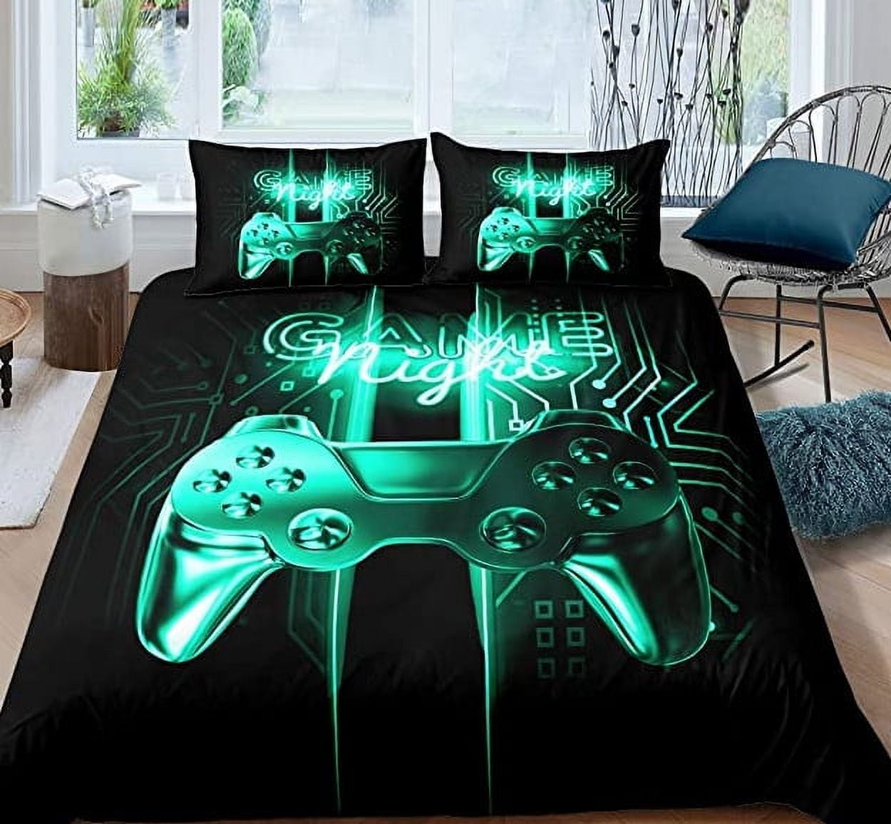 Gamepad Bedding Cover Queen Size,Play Gamer Bedding Set Kids Young Man ...
