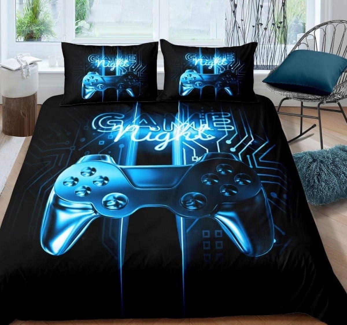 Gamepad Bedding Cover Twin Size,Play Gamer Bedding Set Kids Young Man ...
