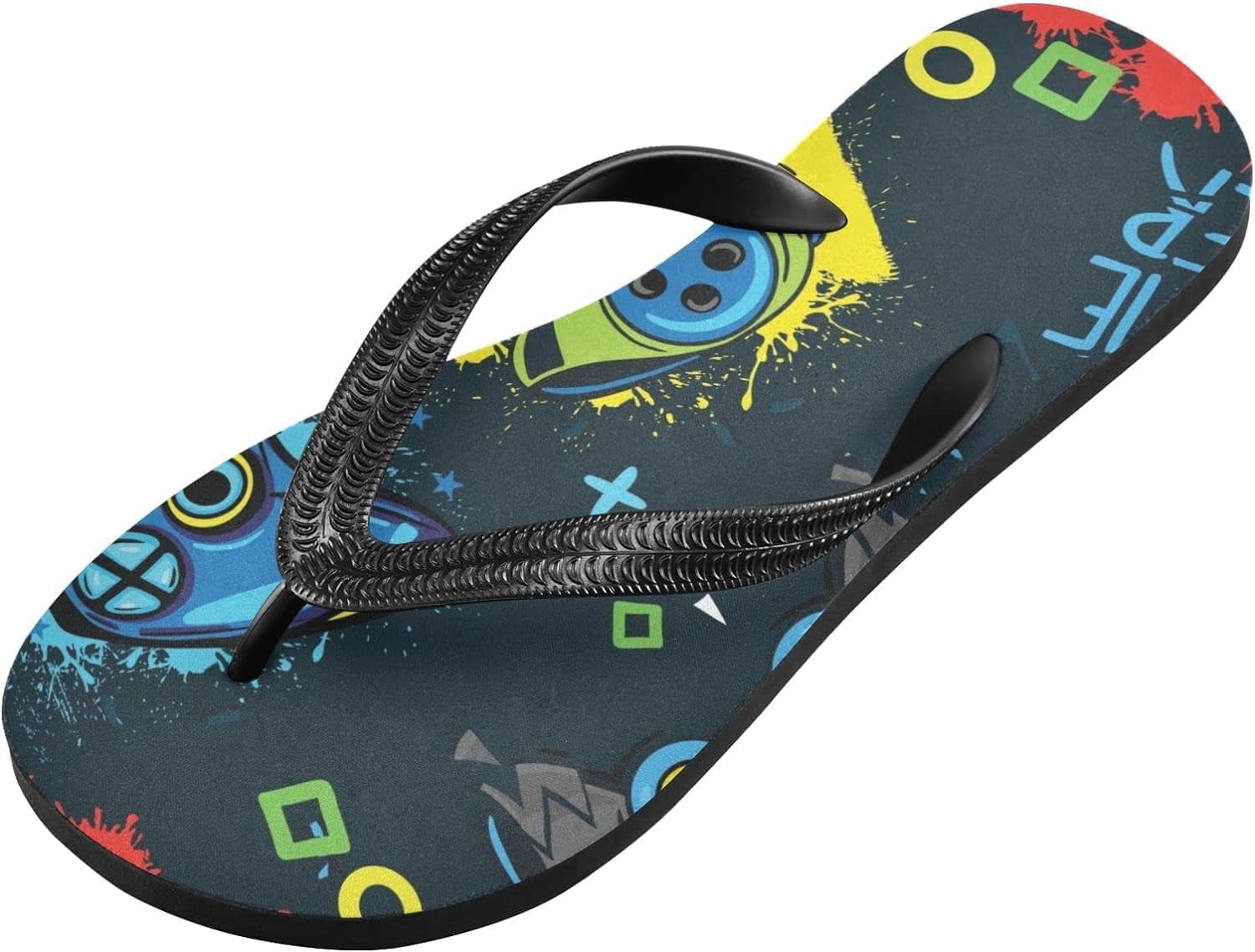 Gamepad Controller Flip Flop Casual Non-slip Thong Sandals for Women ...