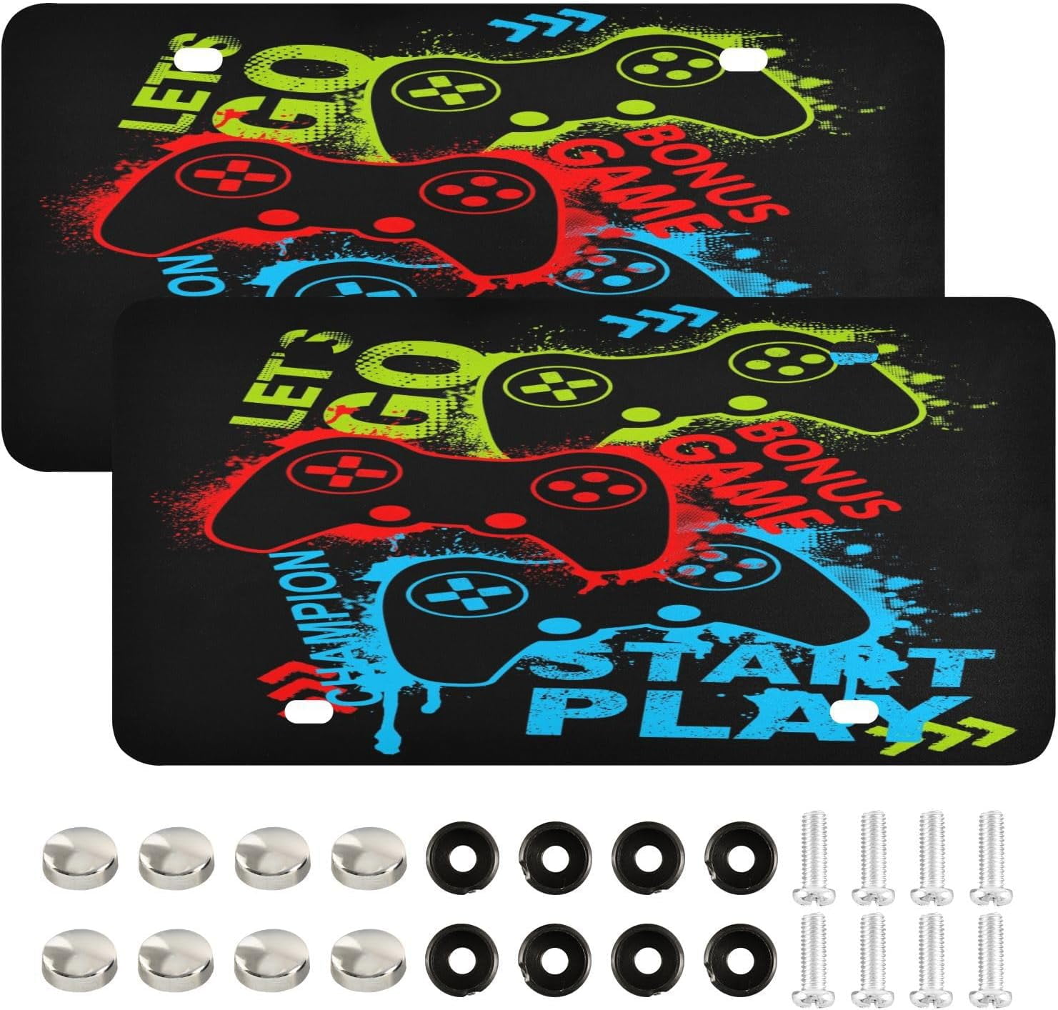 Gamepad Controller License Plates Front License Plate Covers Metal Car ...