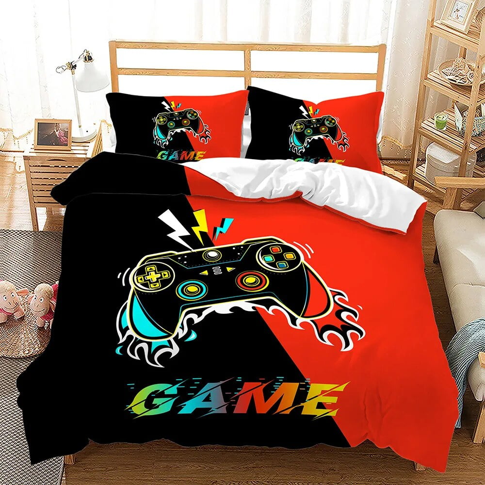 Gamepad Duvet Cover Set 3D Print with Button Video Game Comforter Cover ...
