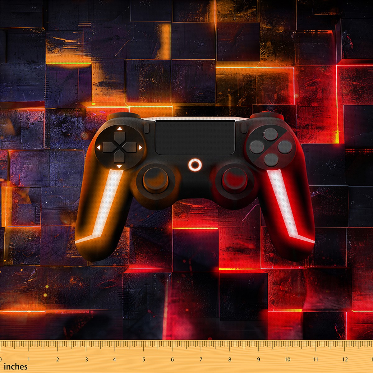Gamepad Fabric By The Yard,Game Console Grid Gaming Waterproof ...