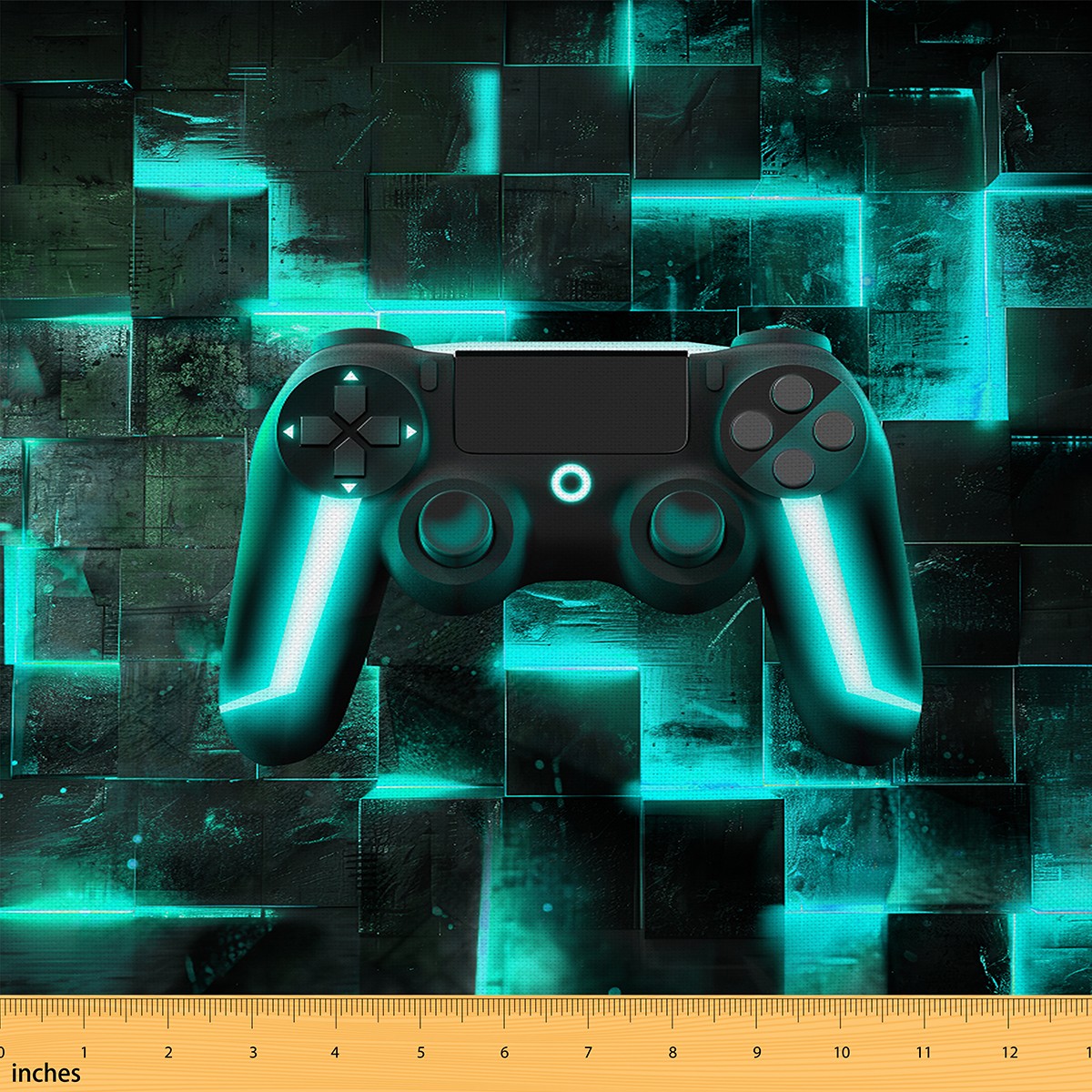 Gamepad Fabric By The Yard,Gamer Game Console Grid Craft Patchwork Upholstery Fabric,Games ...