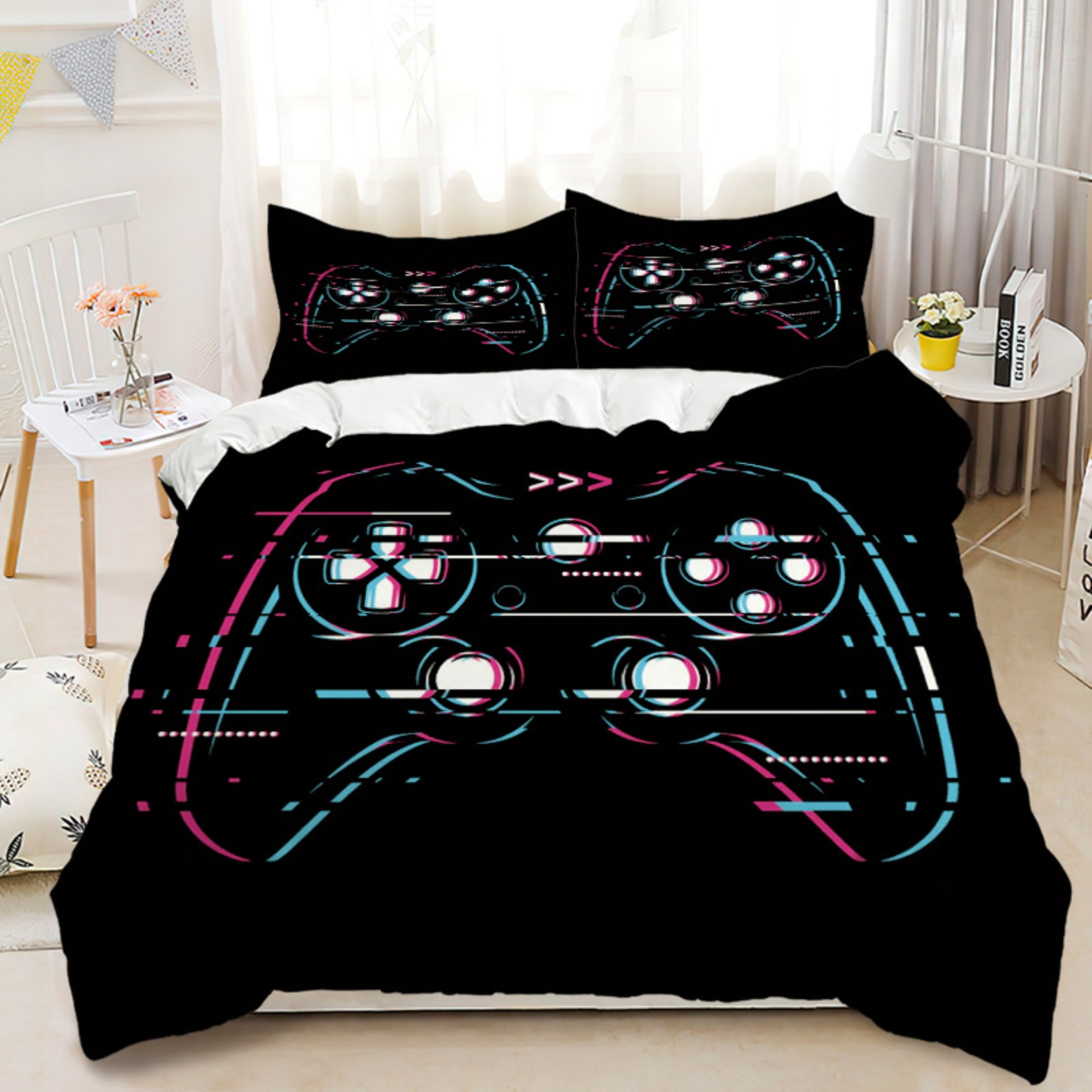 Gamepad Quilt Cover Set Kids Boys Gamer Bedding Set Video Game Gamepad ...