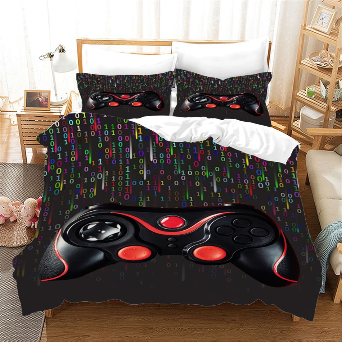 Gamepad Quilt Cover Set Kids Boys Gamer Bedding Set Video Game Gamepad ...