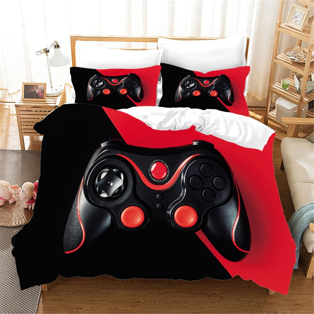 Gamepad Quilt Cover Set Kids Boys Gamer Bedding Set Video Game Gamepad ...