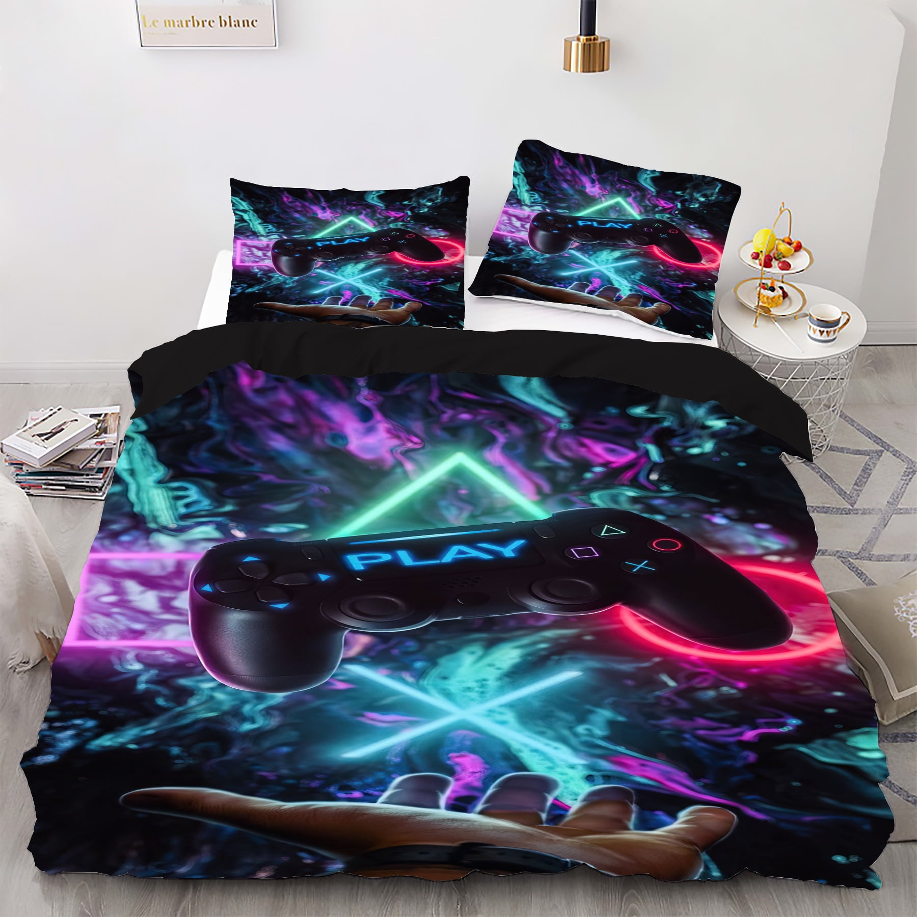 Gamepad Quilt Cover Set Kids Boys Gamer Bedding Set Video Game Gamepad ...