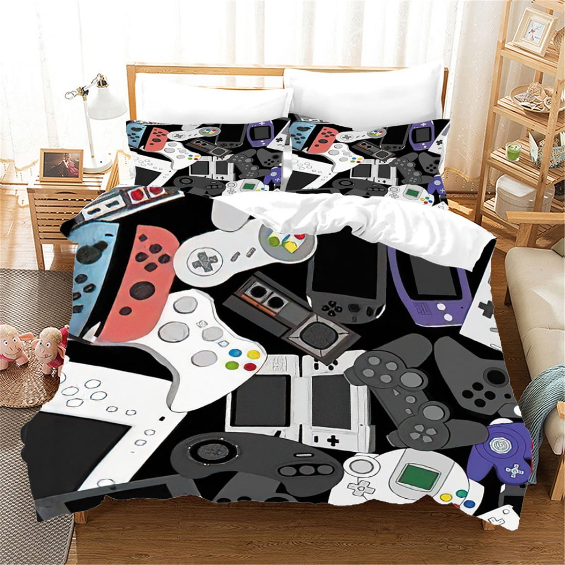 Gamepad Quilt Cover Set Kids Boys Gamer Bedding Set Video Game Gamepad ...