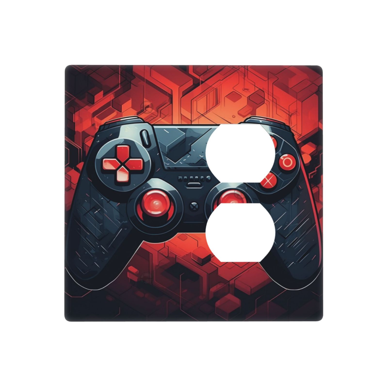 Gamepad Switch Cover Decorative Wall Plate / 2-Gang 1-Duplex / Standard ...