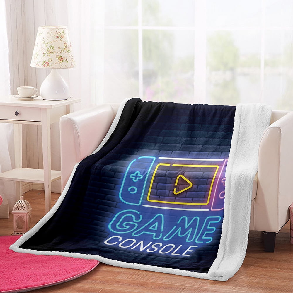 Video Game Gamer Fleece Blanket Lightweight Plush Throw Blankets for ...