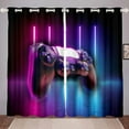 Gamepad Window Curtain Modern Gamer Curtains Gaming Room Decor Window ...