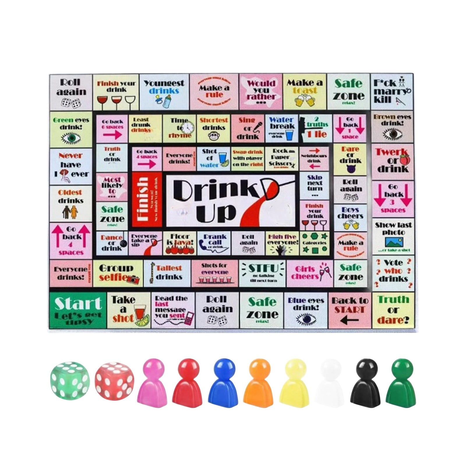 Gameplay 1 Drink Up Board Game, Adult Tipsy Drinking Board Game, Ideal ...