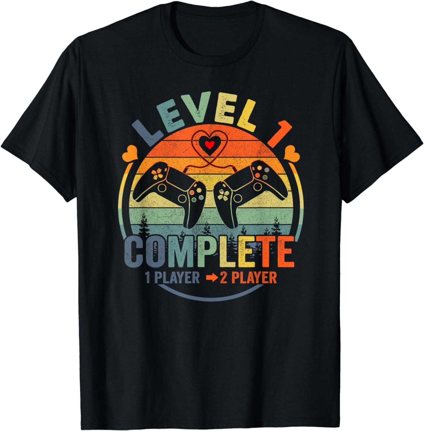 Gamer 1st Wedding Anniversary Level 1 Complete Anniversary T-Shirt ...