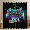 Erosebridal Gamer Blackout Curtains 42''Wx84''L Gaming Controller ...