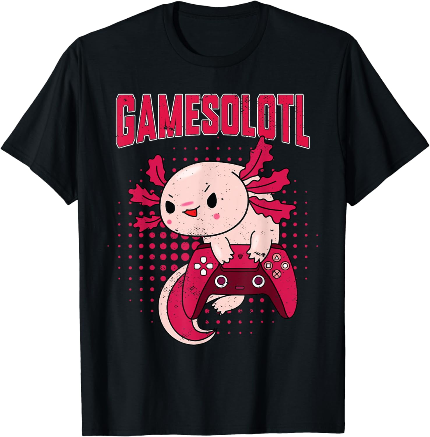 Gamer Axolotl Lover Cute Axolotl Gaming Retro Video Gamer T-Shirt ...