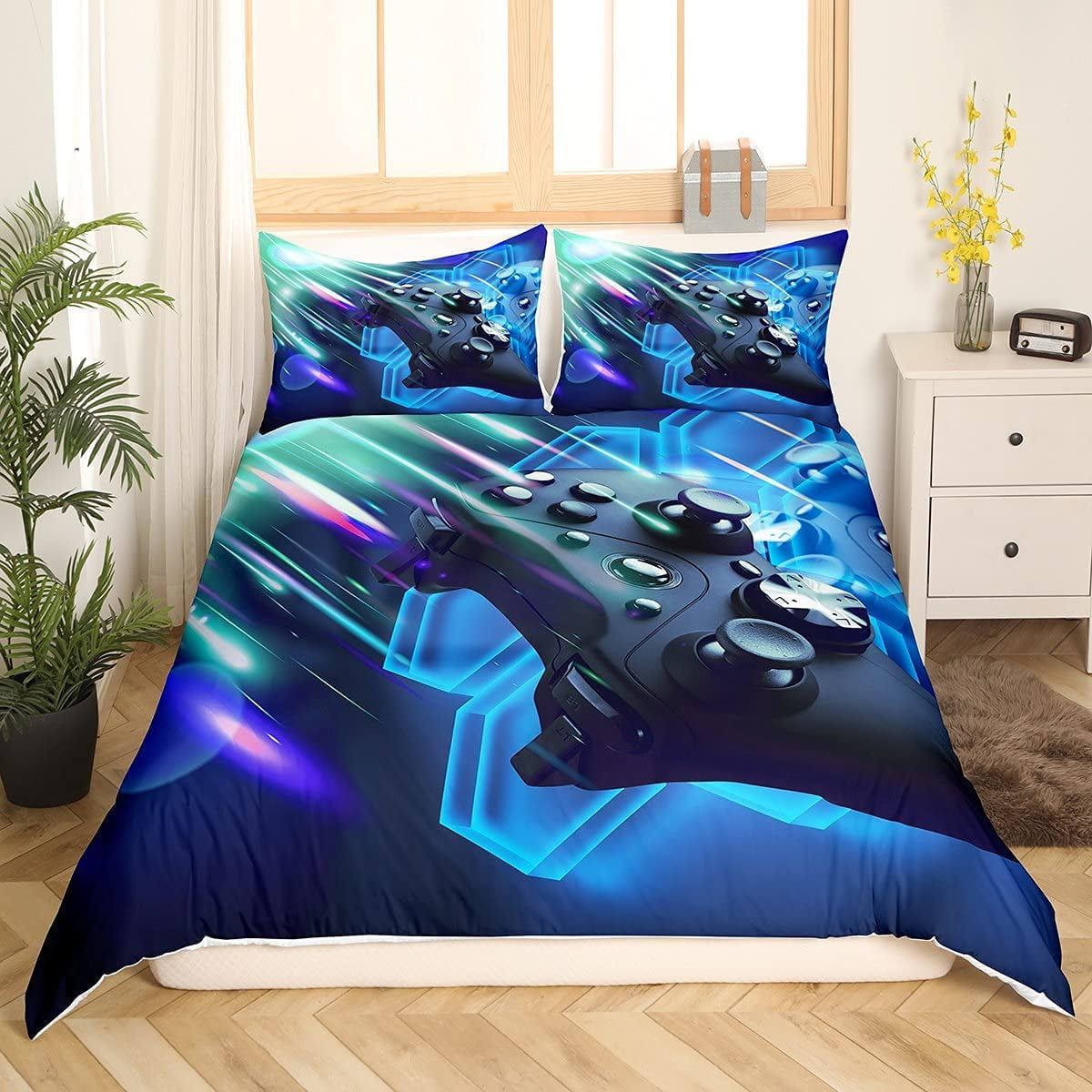 Gamer Bedding Set for Boys Teens Game Gaming Duvet Cover Video Game ...