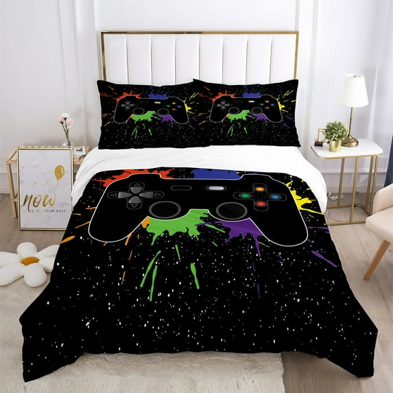 Gamer Bedding Set Full Size for Kids Boys Game Room Decor Gaming ...