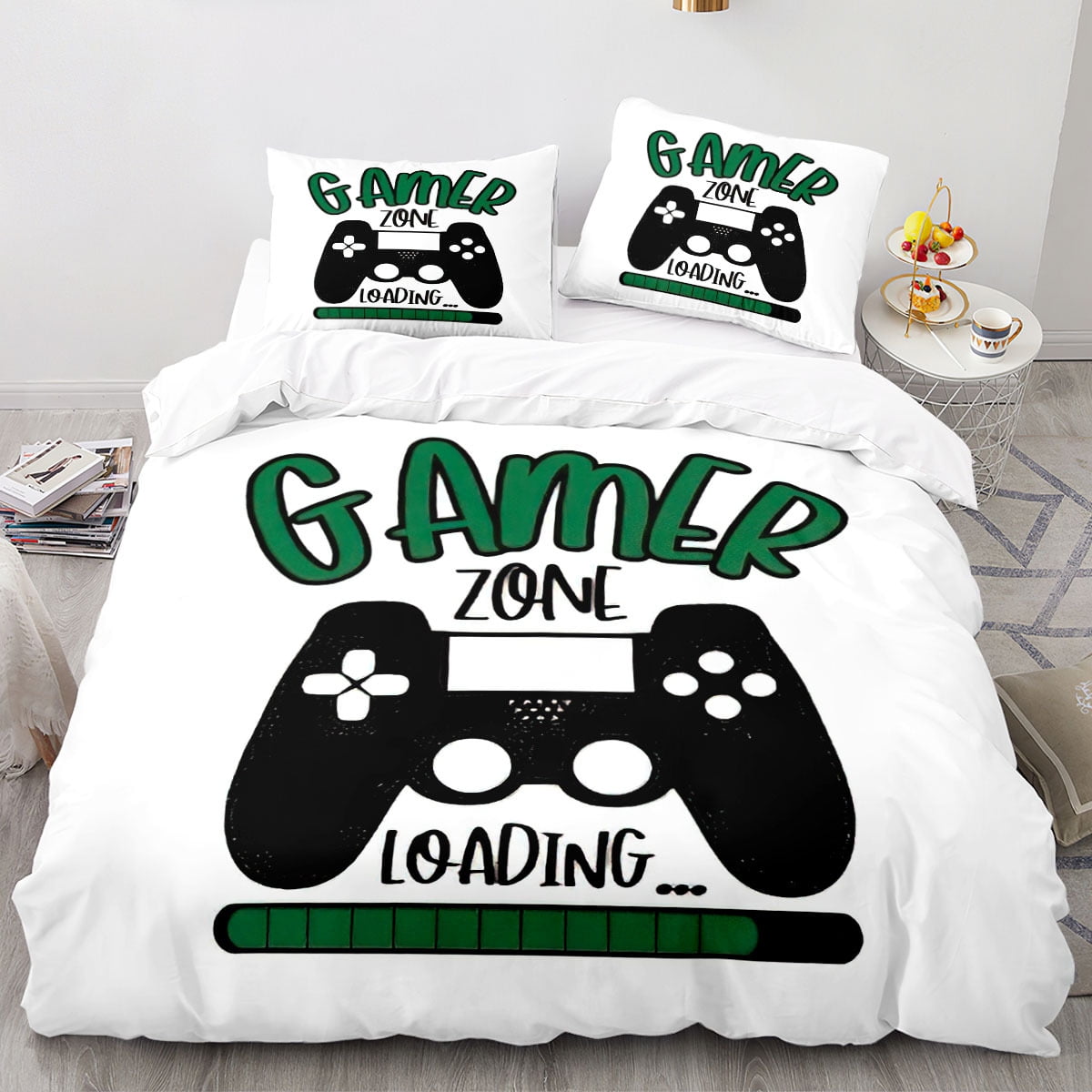 Gamer Bedding Sets for Boys, Gamepad Gaming Comforter Cover for Kids ...