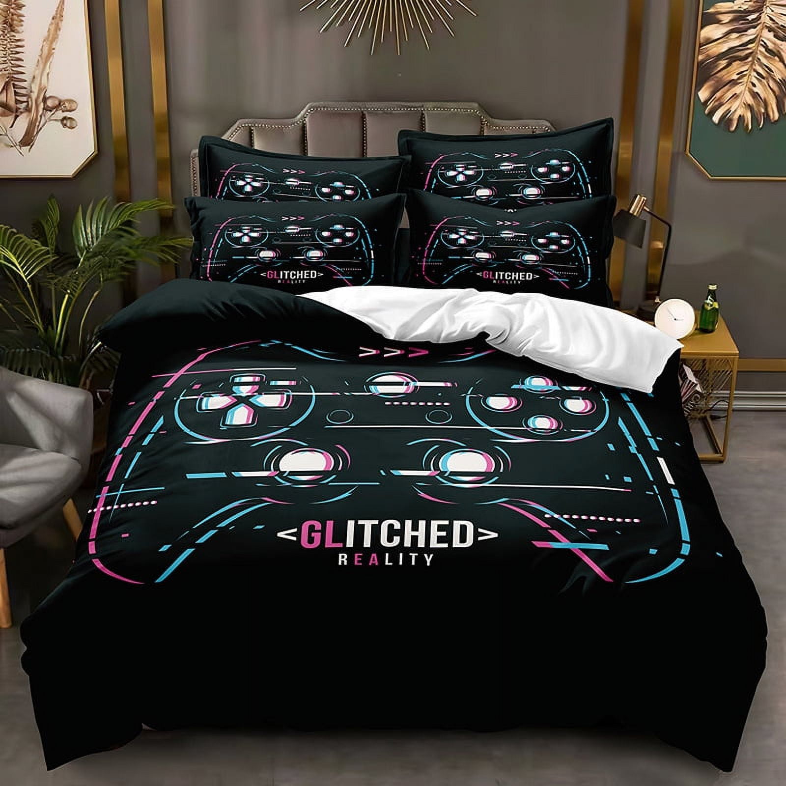 Gamer Bedding Sets for Boys,Gaming Duvet Cover Set Full Size,Boys Video Games Comforter Cover ...