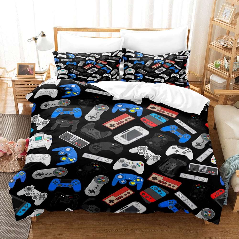 Gamer Bedding Sets for Boys,Gaming Duvet Cover Set Full Size,Boys Video Games Comforter Cover ...