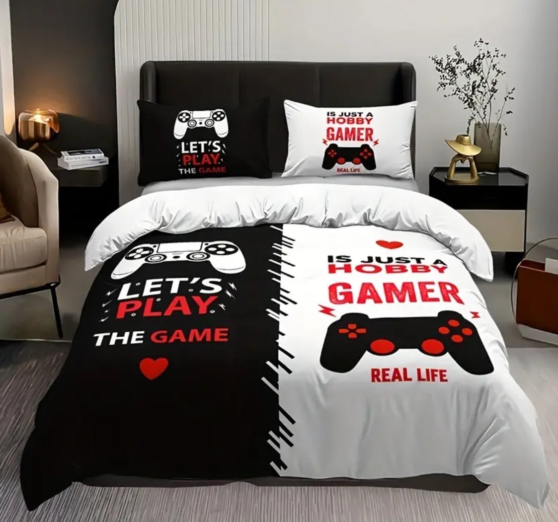 Gamer Bedding Sets for Boys,Gaming Duvet Cover Set Full Size,Boys Video Games Comforter Cover ...