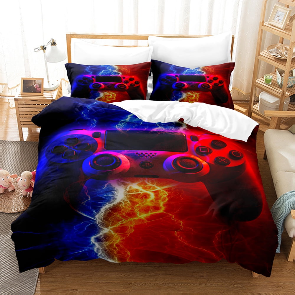 Gamer Bedding Sets for Boys,Gaming Duvet Cover Set Full Size,Boys Video Games Comforter Cover ...