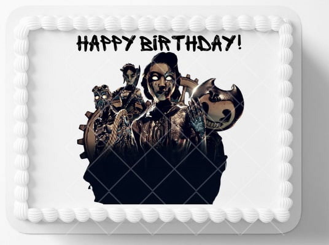 Gamer Bendy Image Edible Cake Topper Birthday Cake Decoration Edible ...