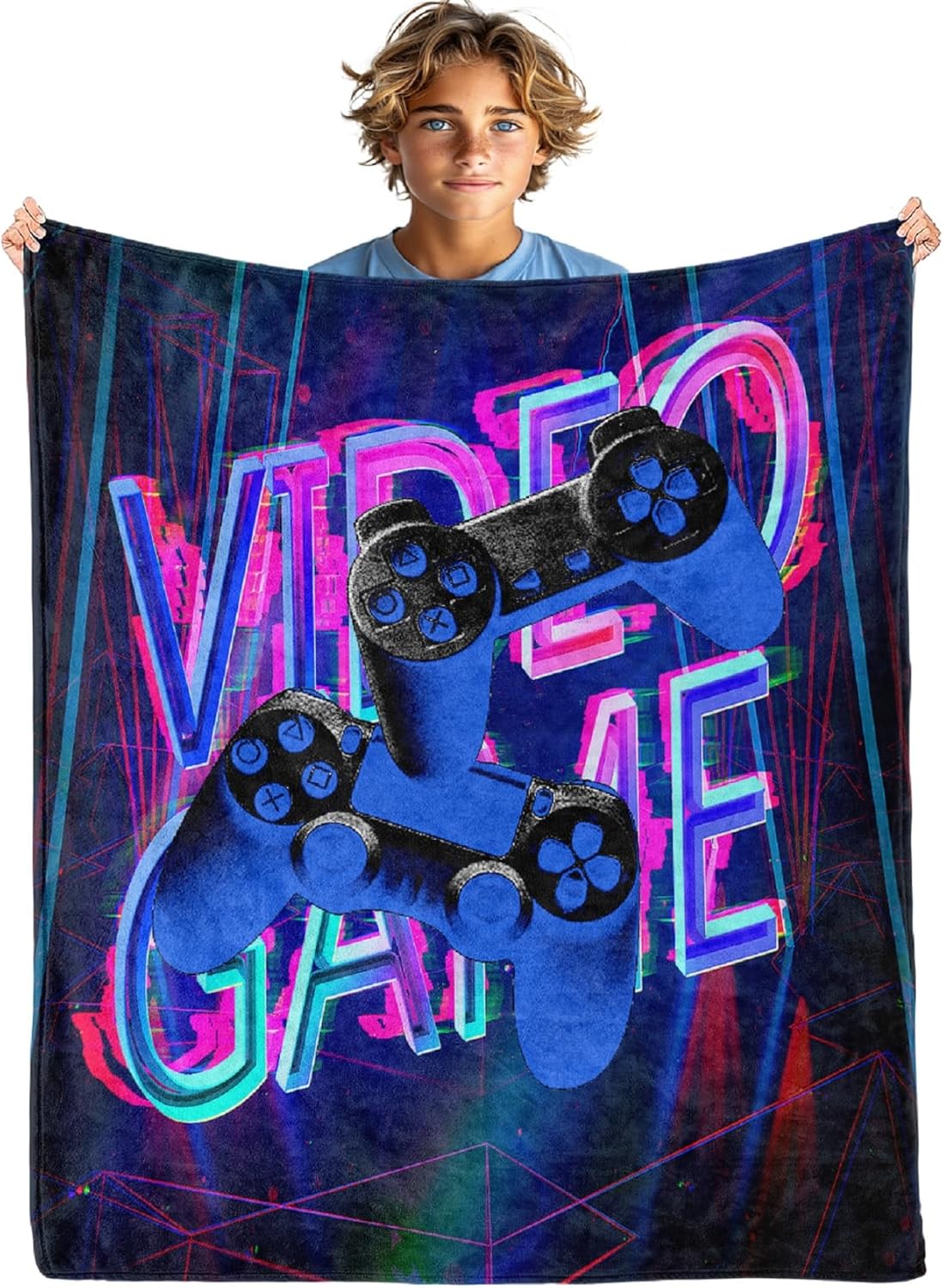 Gamer Blanket - Gaming Blanket Gamer Gift for Boys Girls Game Control ...