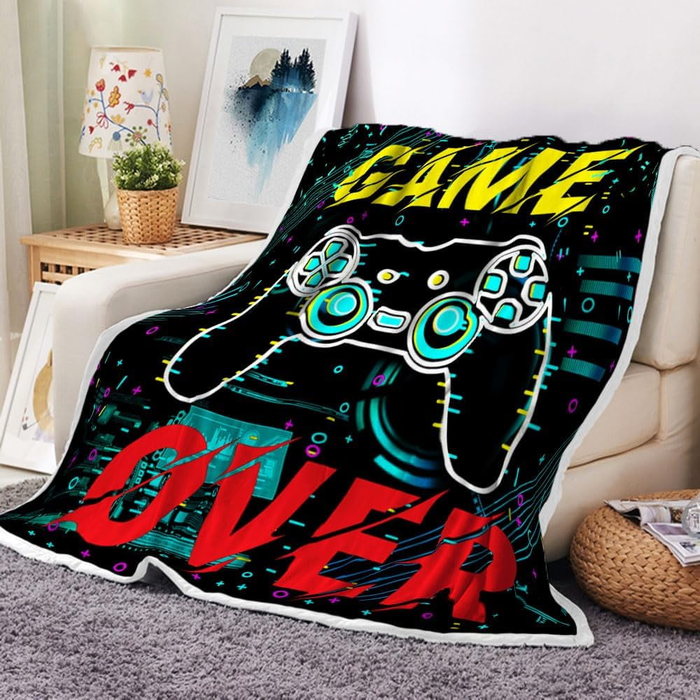 Gamer Blankets, Gaming Blanket for Boys, Soft Flannel Throw Blanket for ...