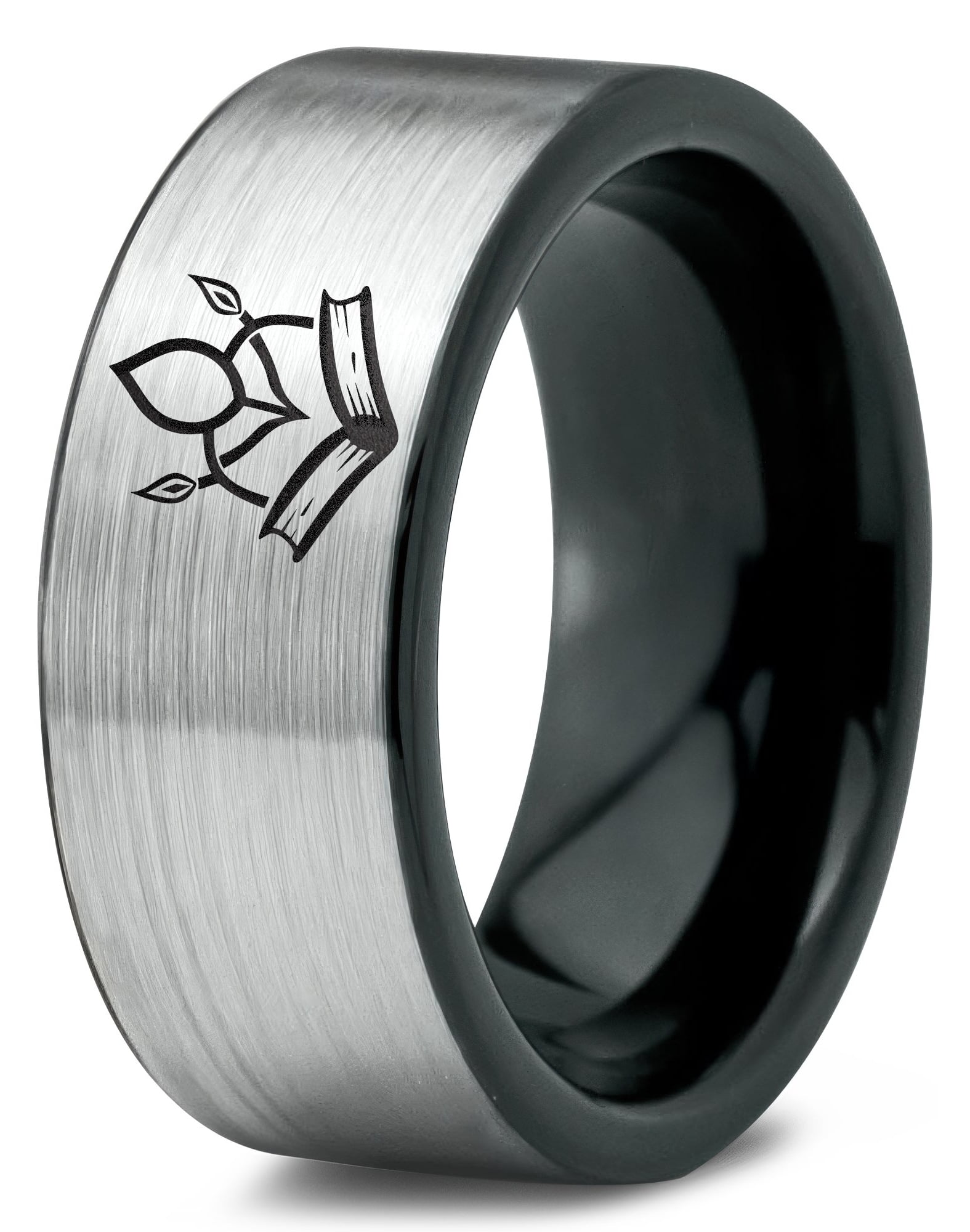 Gamer Bold Gray Ring Tungsten Gift Couple Lgbtq Promise Rings for Him ...