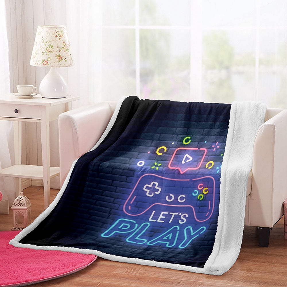 Bedding Gaming Throw Blanket Super Soft Gamer Gift for Couch Sofa for ...