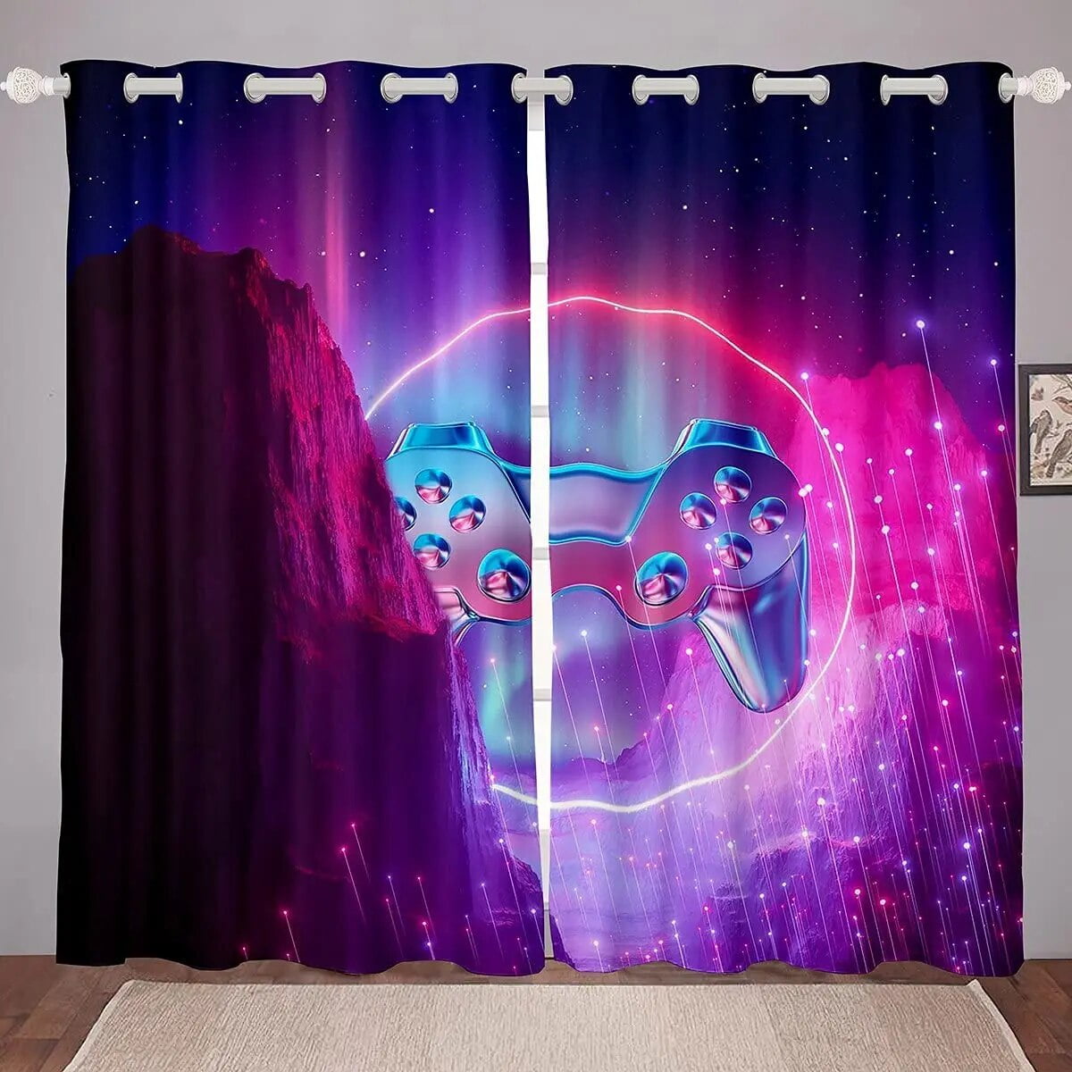 Gamer Boys Window Curtains Teens Kids Gaming Curtains for Living Room ...
