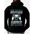 Gamer Brother Hoodie hoodies game men long sleeve black Perfect for ...