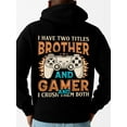 Gamer Brother Tee sweatshirt game mens long sleeve black Regular Fit ...