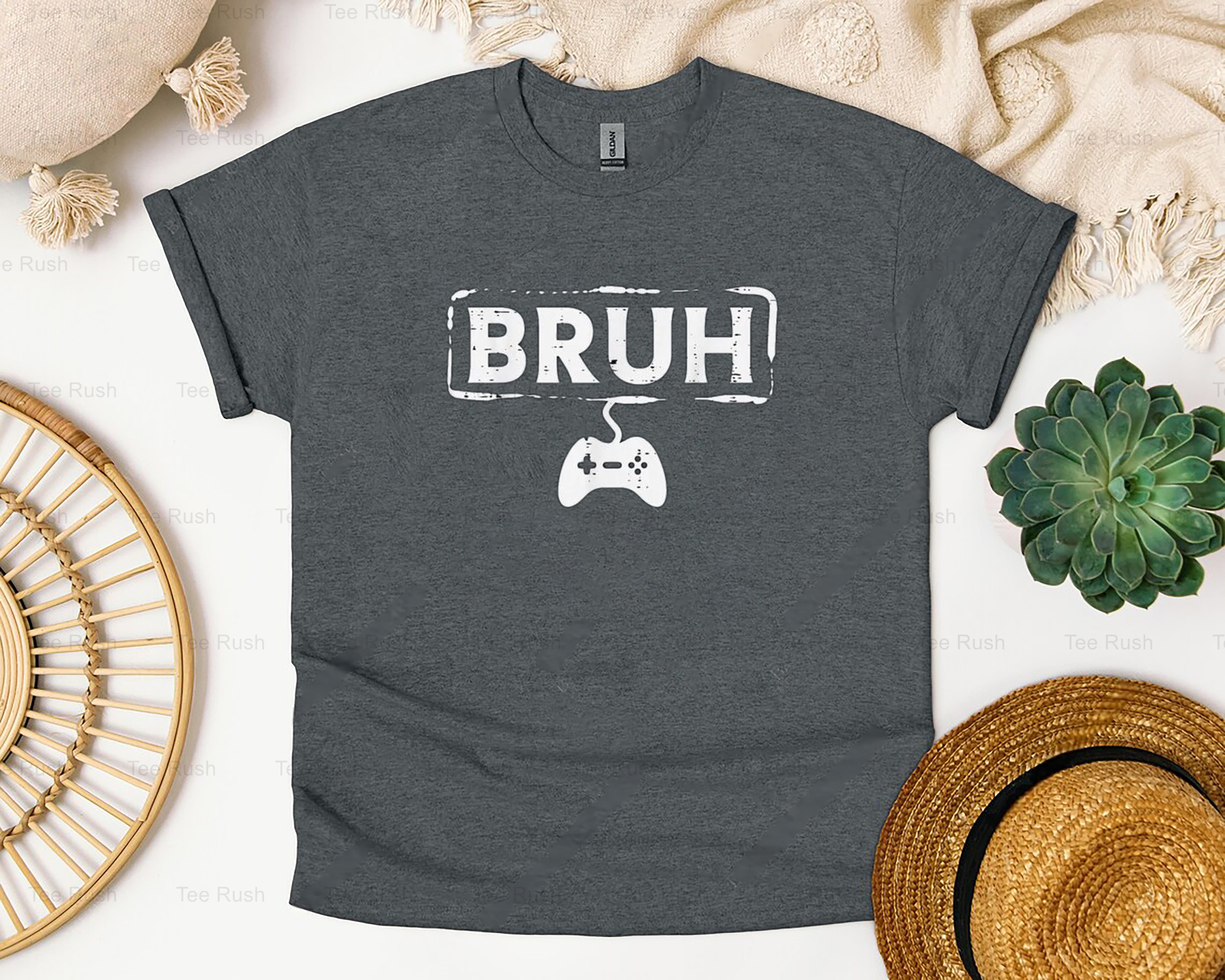 Gamer Bruh Video Game Funny Gamingn Controller Slang, Player, Humor,T ...