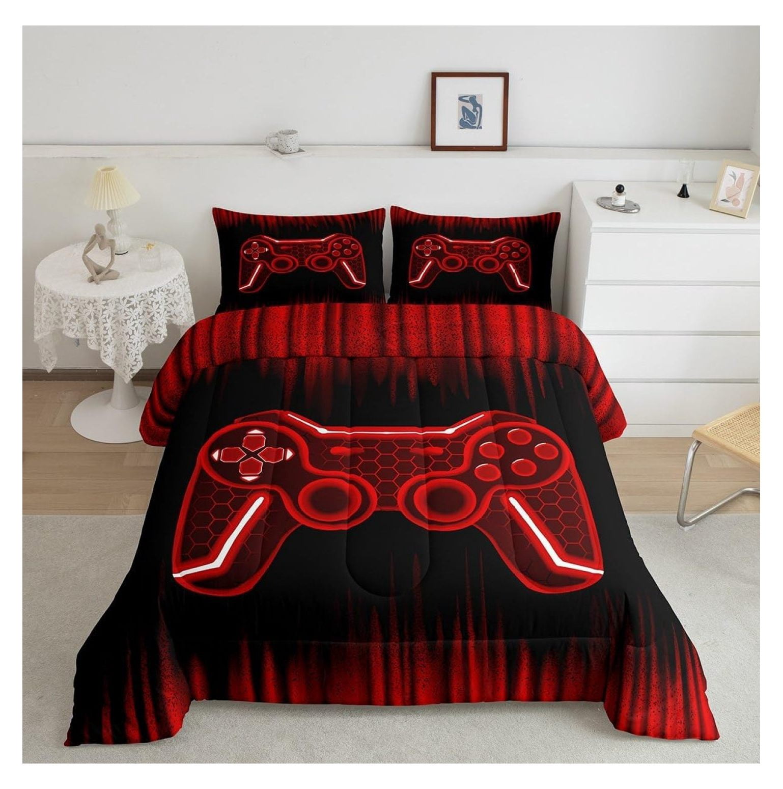 Gamer Comforter Set Full Size Kids Game Controller Comforter for Boys ...