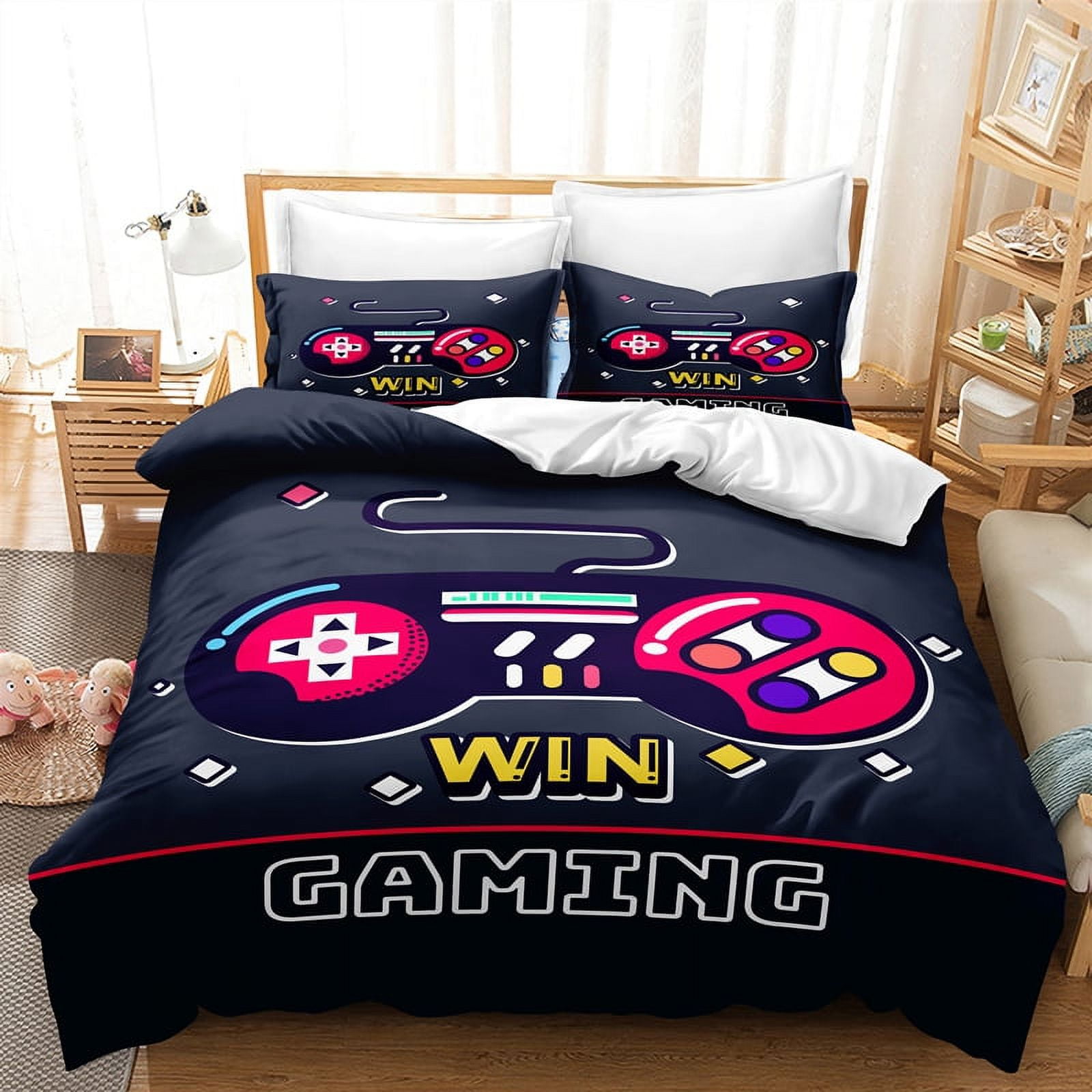 Gamer Comforter Set for Boys Gaming Bedding Set Queen Size ,Video Game ...