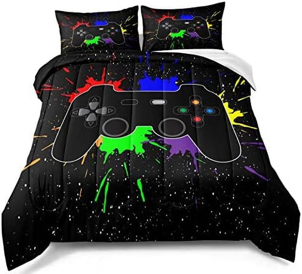 Gamer Comforter Sets for Boys, Gaming Bedding Set Full Set,Video Games ...
