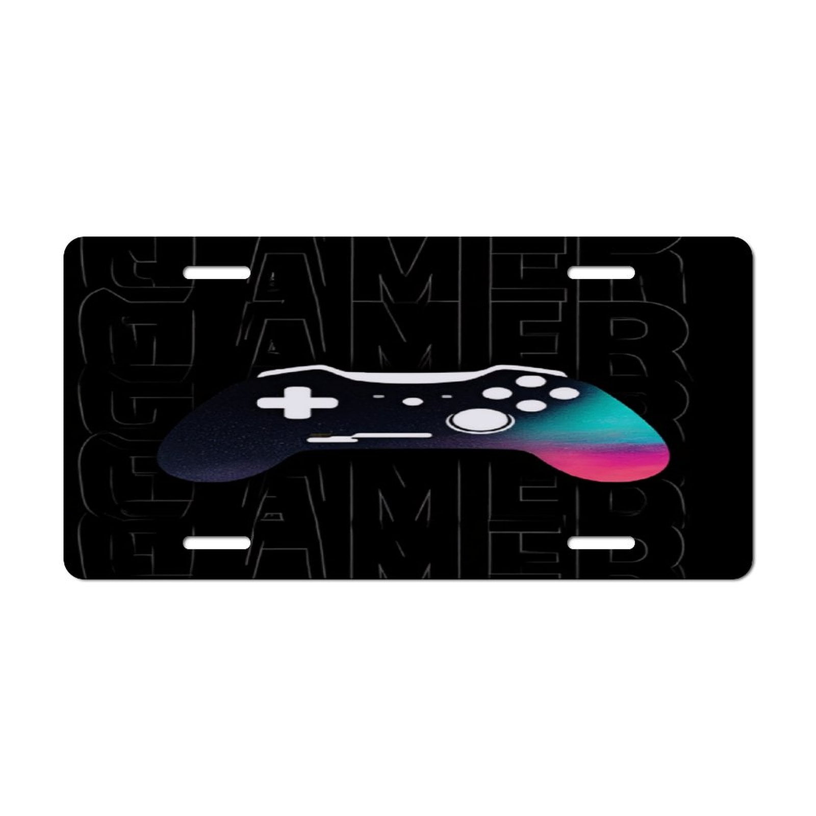 Gamer Controller Galaxy Art License Plate Lightweight Aluminum ...