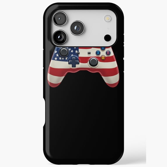 Gamer Controller Patriotic Theme for iPhone Case 11 through 17 Pro Max ...