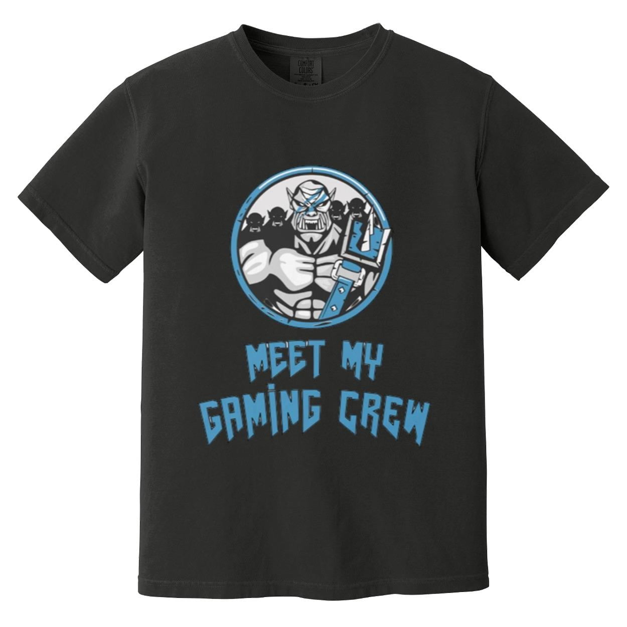 Gamer Crew Comfort Color T-shirt with Multiplayer Teamwork for Life ...